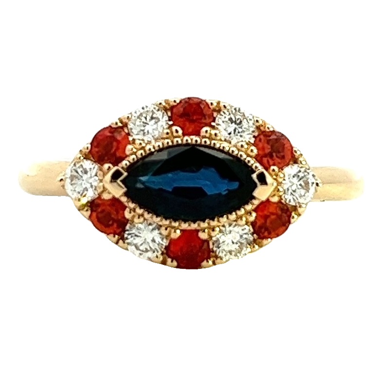 East to West Sapphire Spirit Ring - GDSPR2913