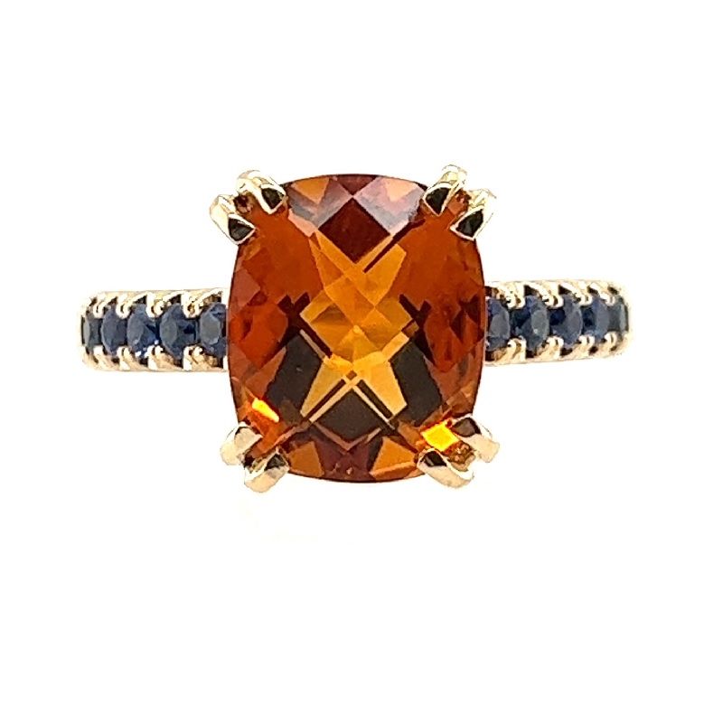 Graduated Sapphire and Citrine Spirit Ring - gmsr1225